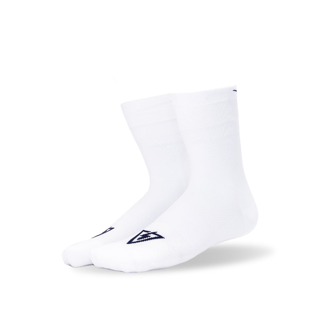 Pure White KOM Mid Cooling Socks – VOLTAGE LTD